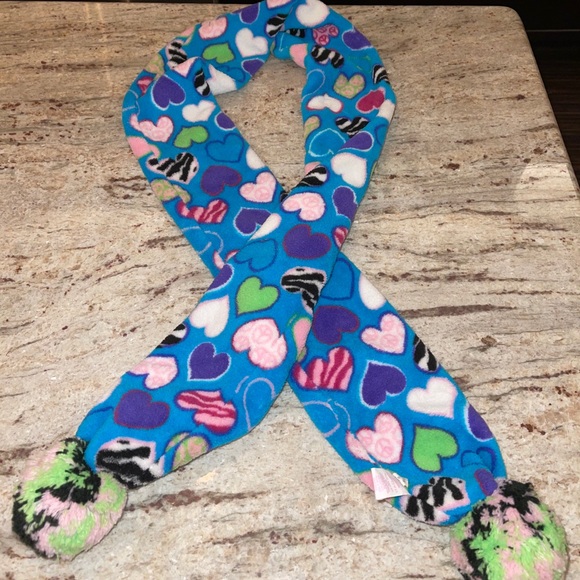 Justice | Accessories | Kids Justice Blue Heart Soft Scarf | Poshmark